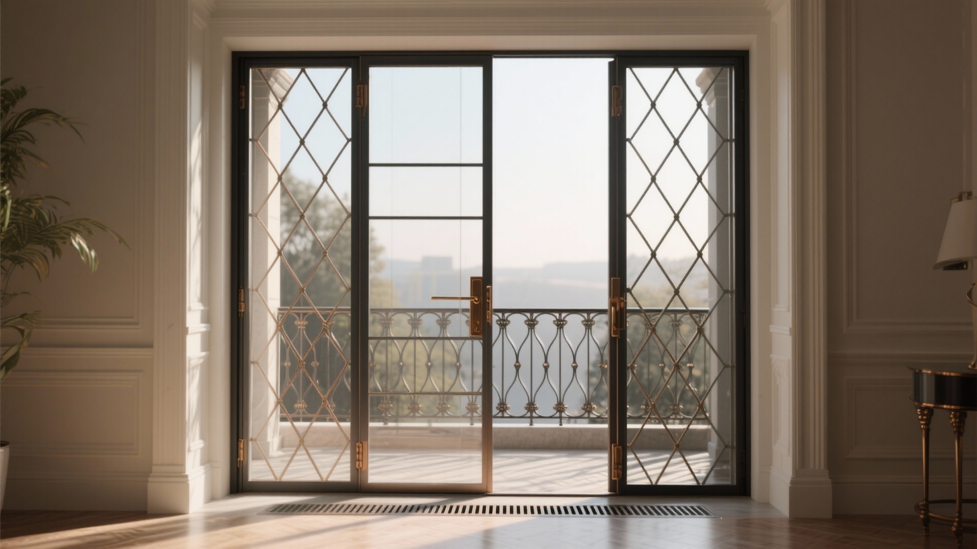 5 Smart Ideas for Balcony Doors with Steel Grill Design
