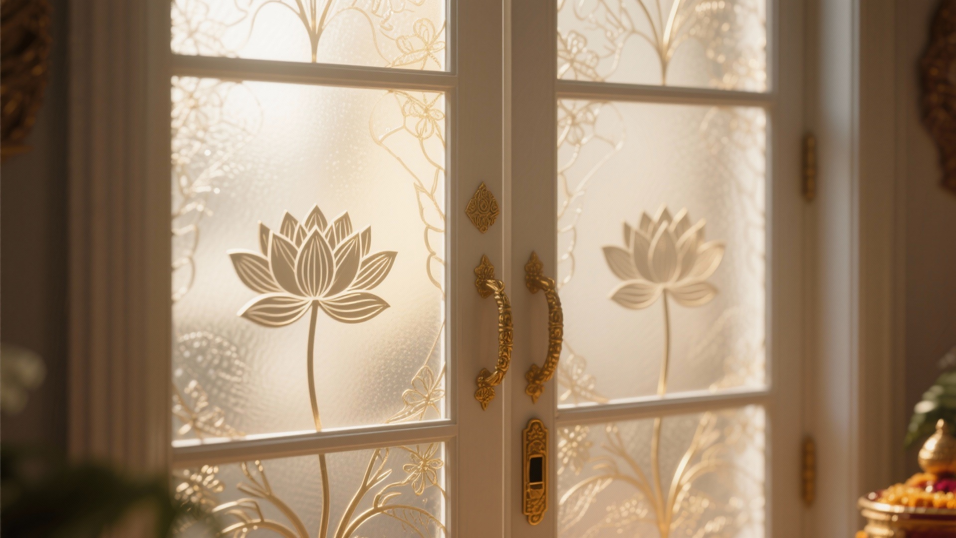 5 Double Door Pooja Room Glass Door Designs
