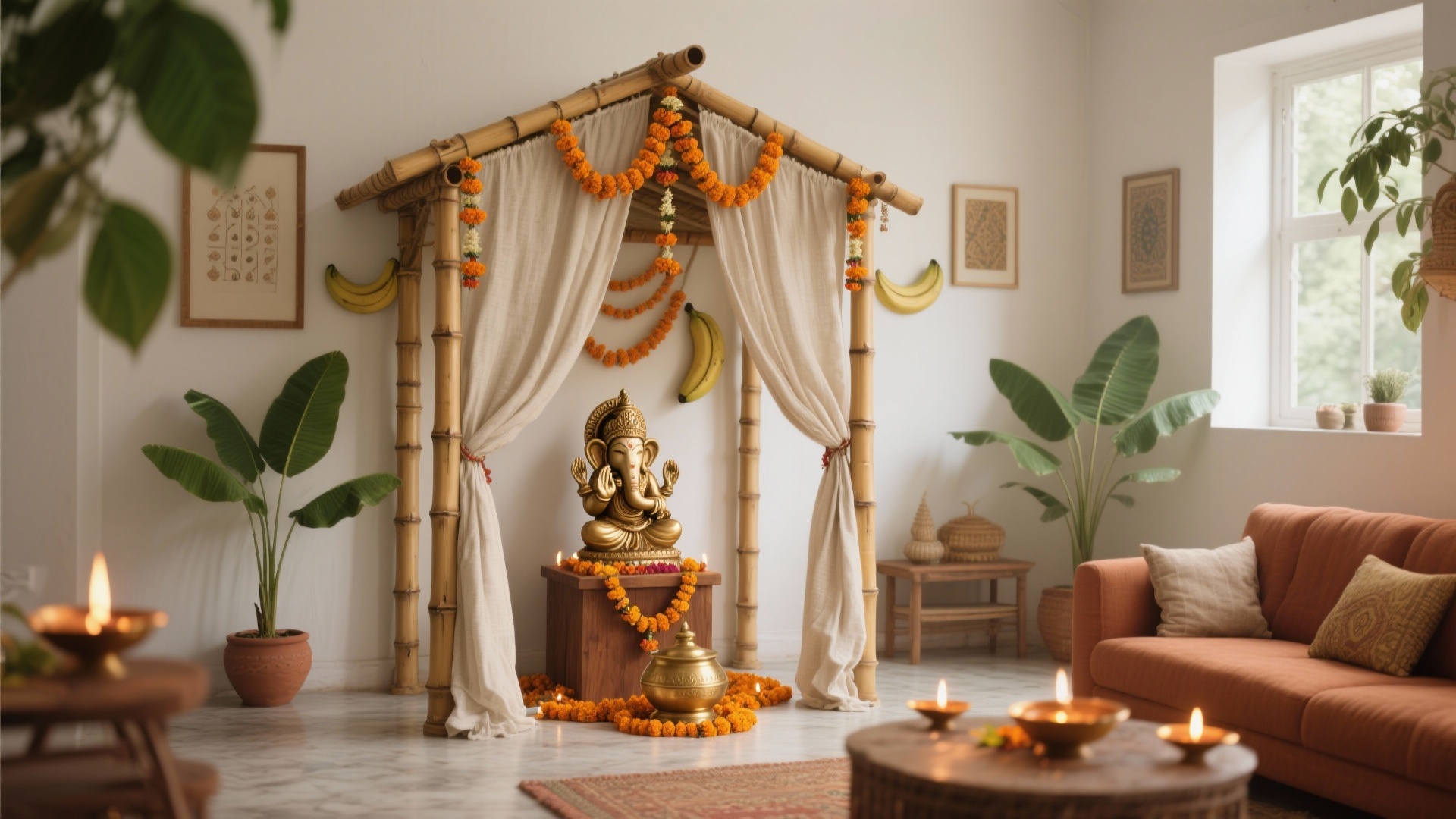 Ganesh Pooja Decoration at Home for Small Rooms: 5 Fixes