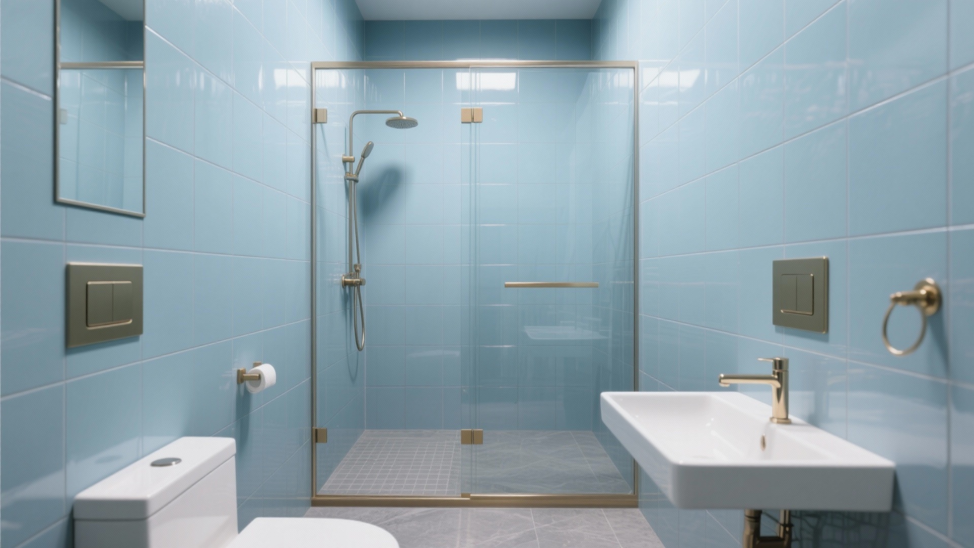 5 Blue Grey Bathroom Tiles Ideas That Elevate Small Baths