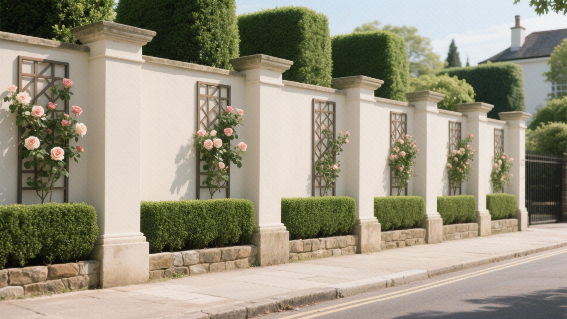 Small Front Yard Feels Plain? Classical Boundary Wall Design Fix