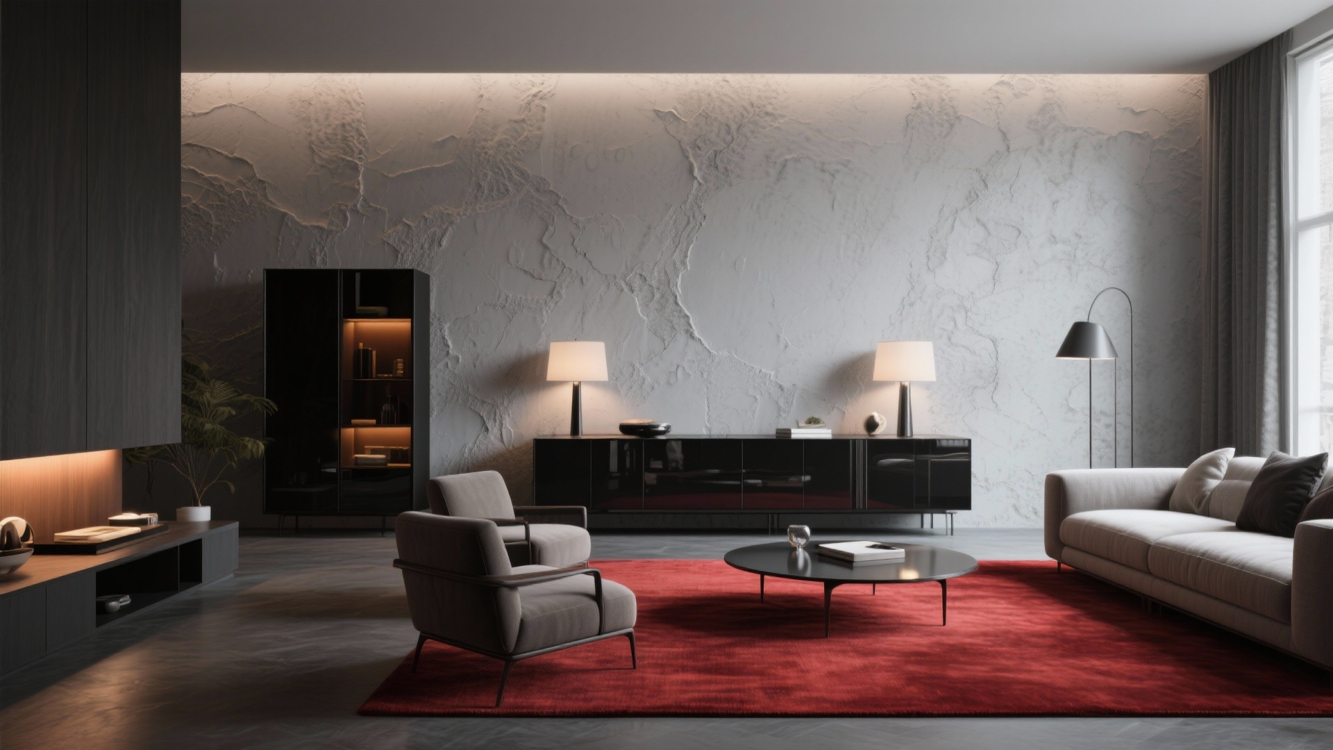 10 Red, Grey and Black Living Room Ideas