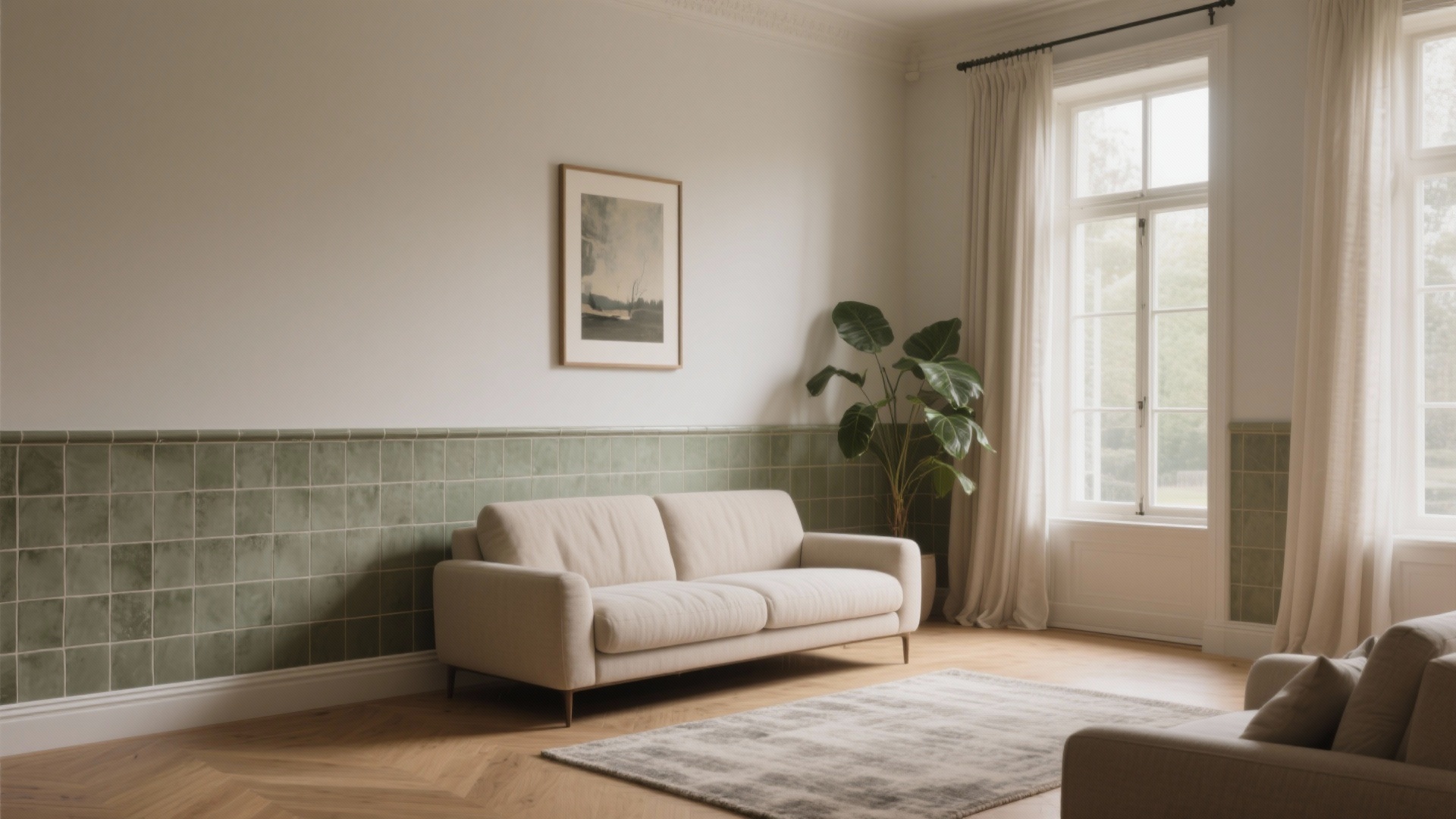 5 Half Wall Tiles Design for Living Room Ideas