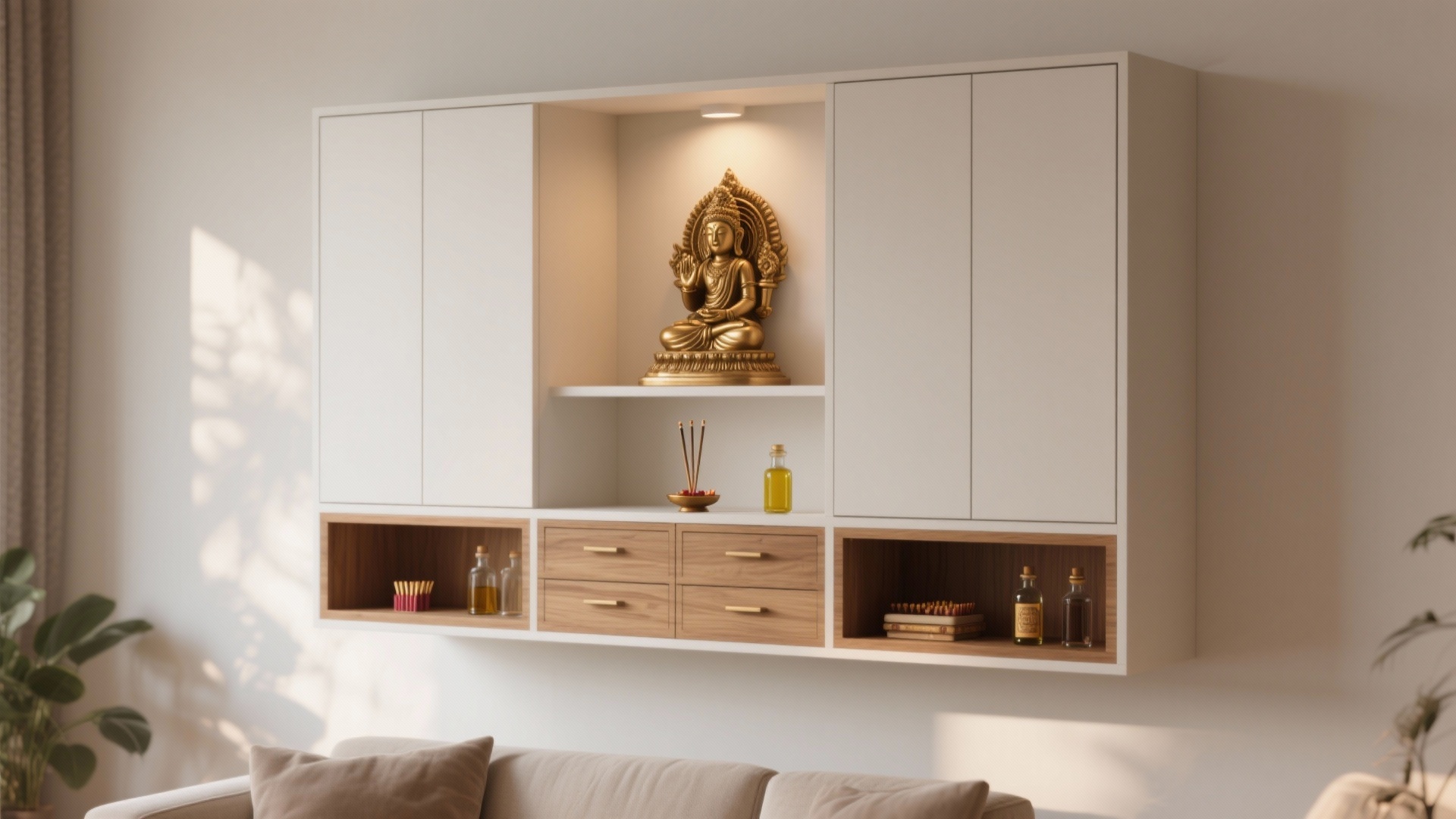 5 Mandir Design in Living Room Ideas That Work