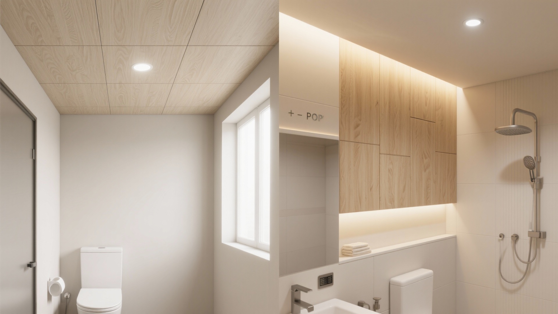 5 Plus Minus POP Design Ideas for Bathroom Ceilings
