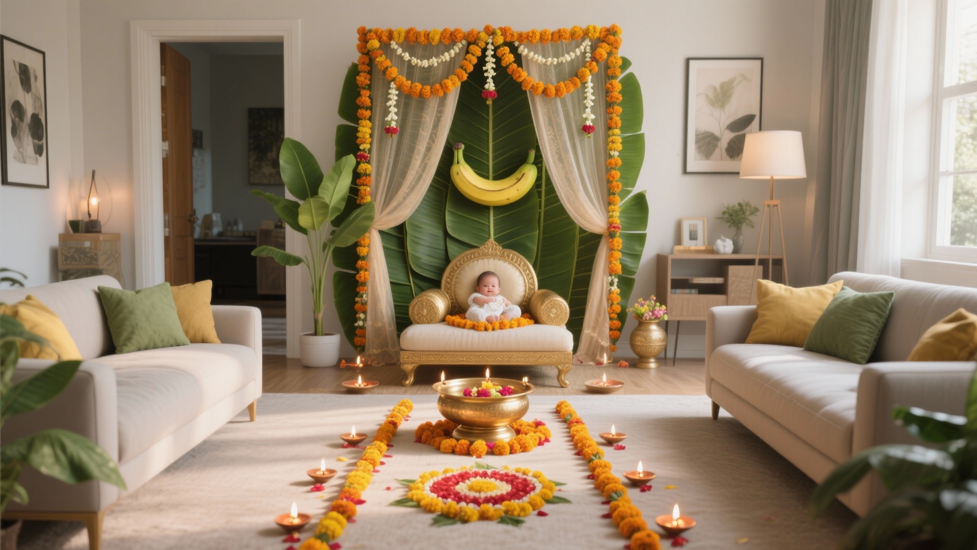 Small Space? Indian Traditional Baby Shower Decorations