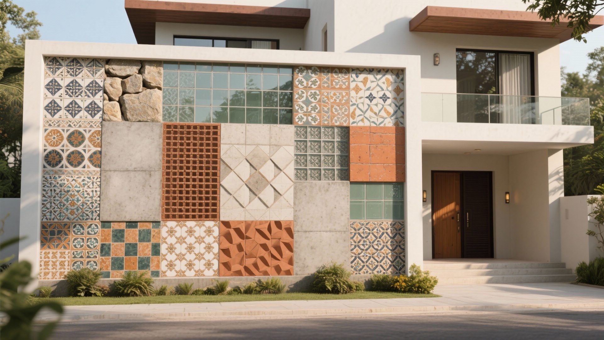 Front Wall Looks Boring? 5 Indian Front Wall Tiles Designs