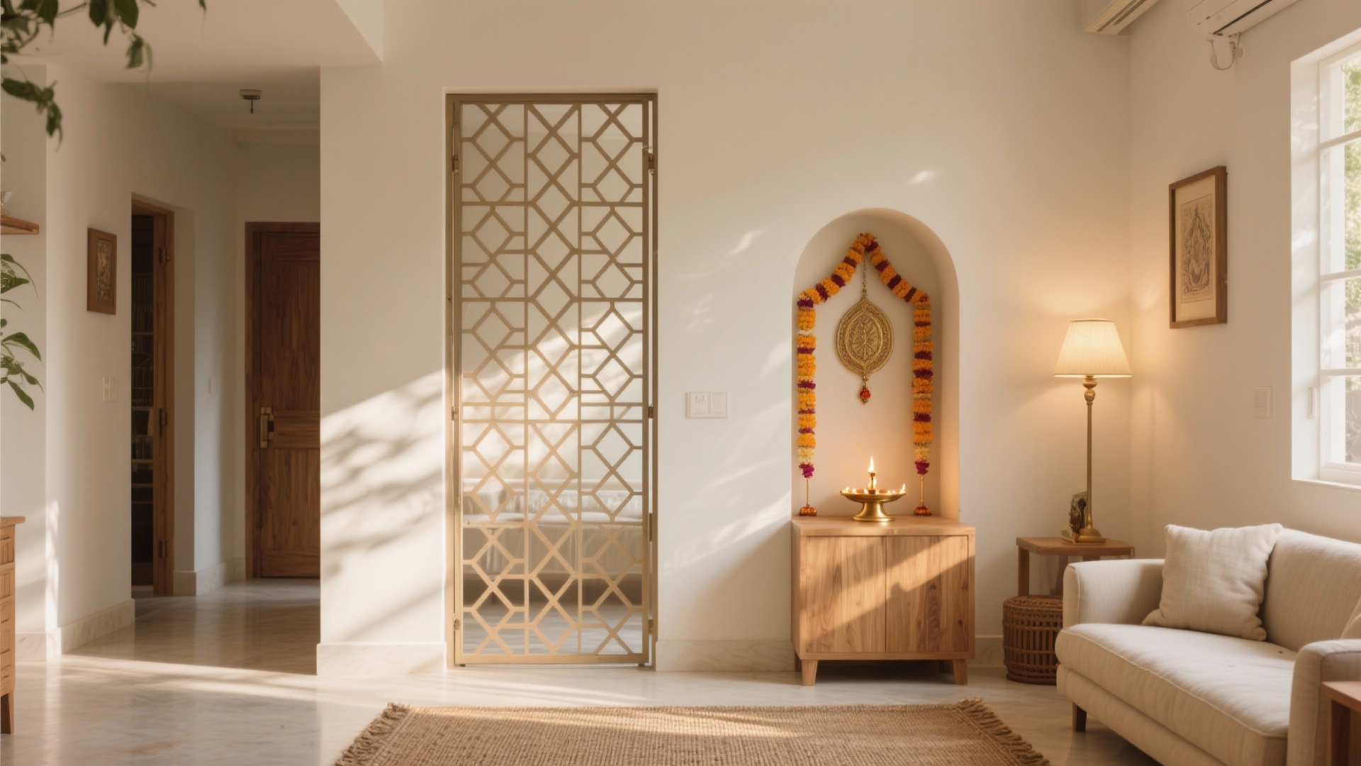5 Pooja Room Partition Design Ideas for Small Homes