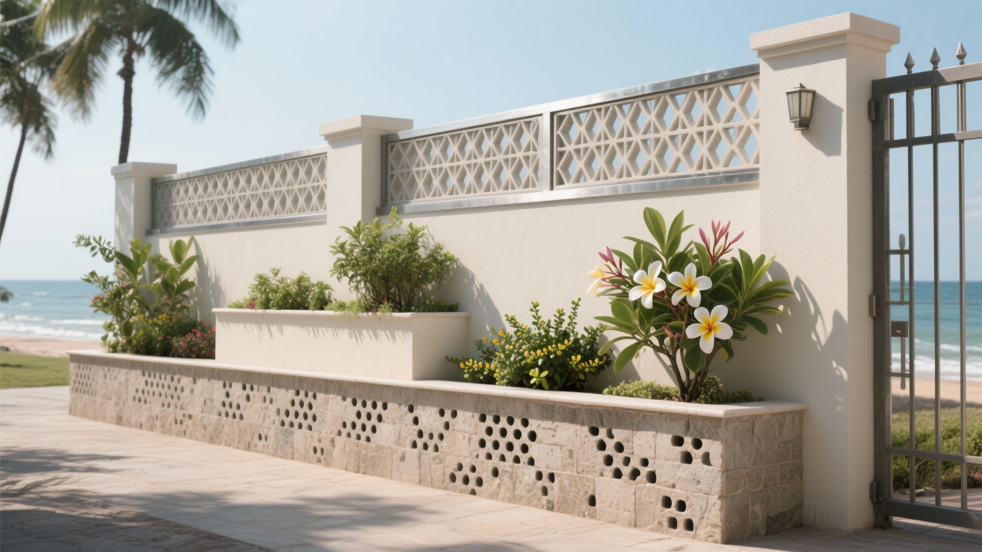 5 House Compound Wall Designs in Kerala