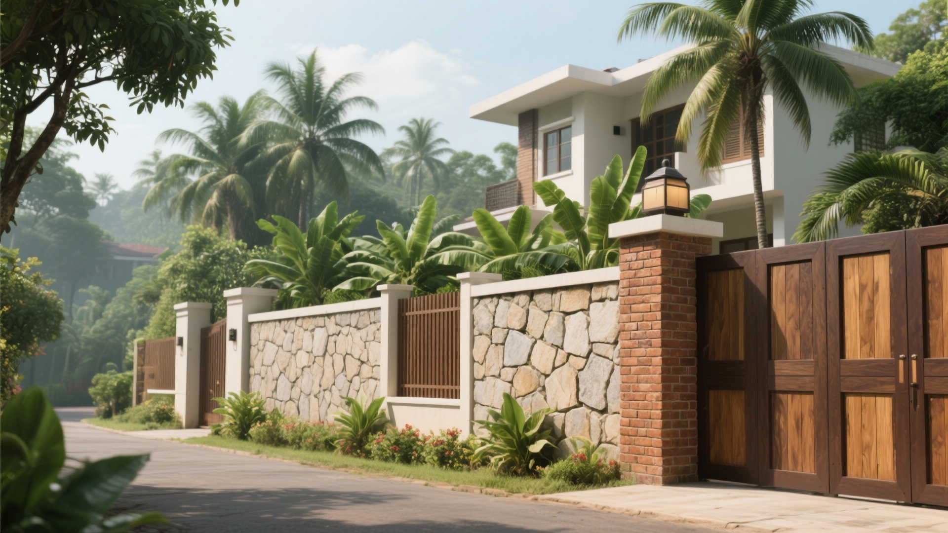 5 Stunning Compound Wall Designs in Kerala