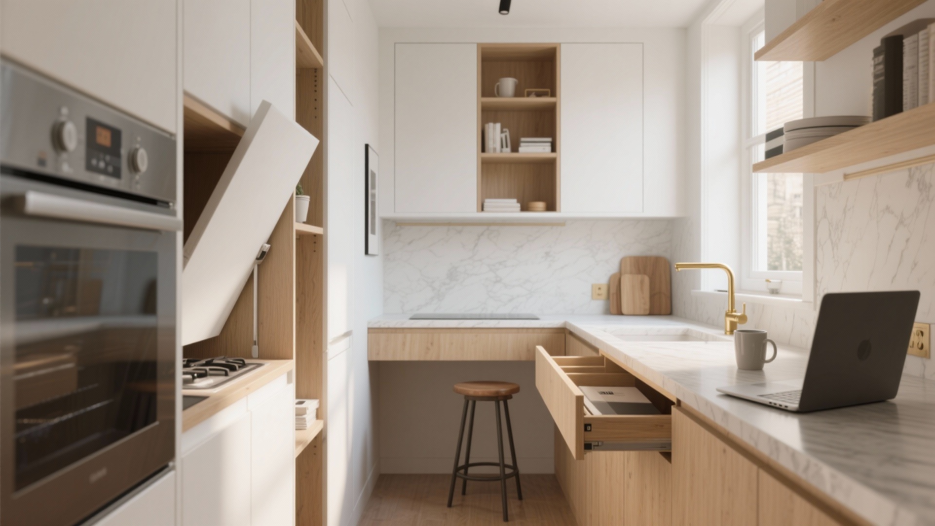 No Space for a Small Kitchen Desk? 5 Layouts That Fit