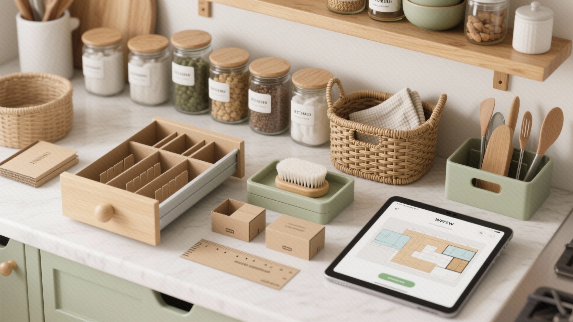 Tiny Kitchen Feels Cluttered? No Cabinet Kitchen Ideas