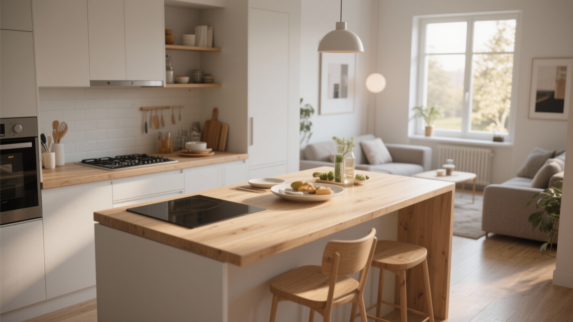10 Small Open Kitchen & Living Room Ideas