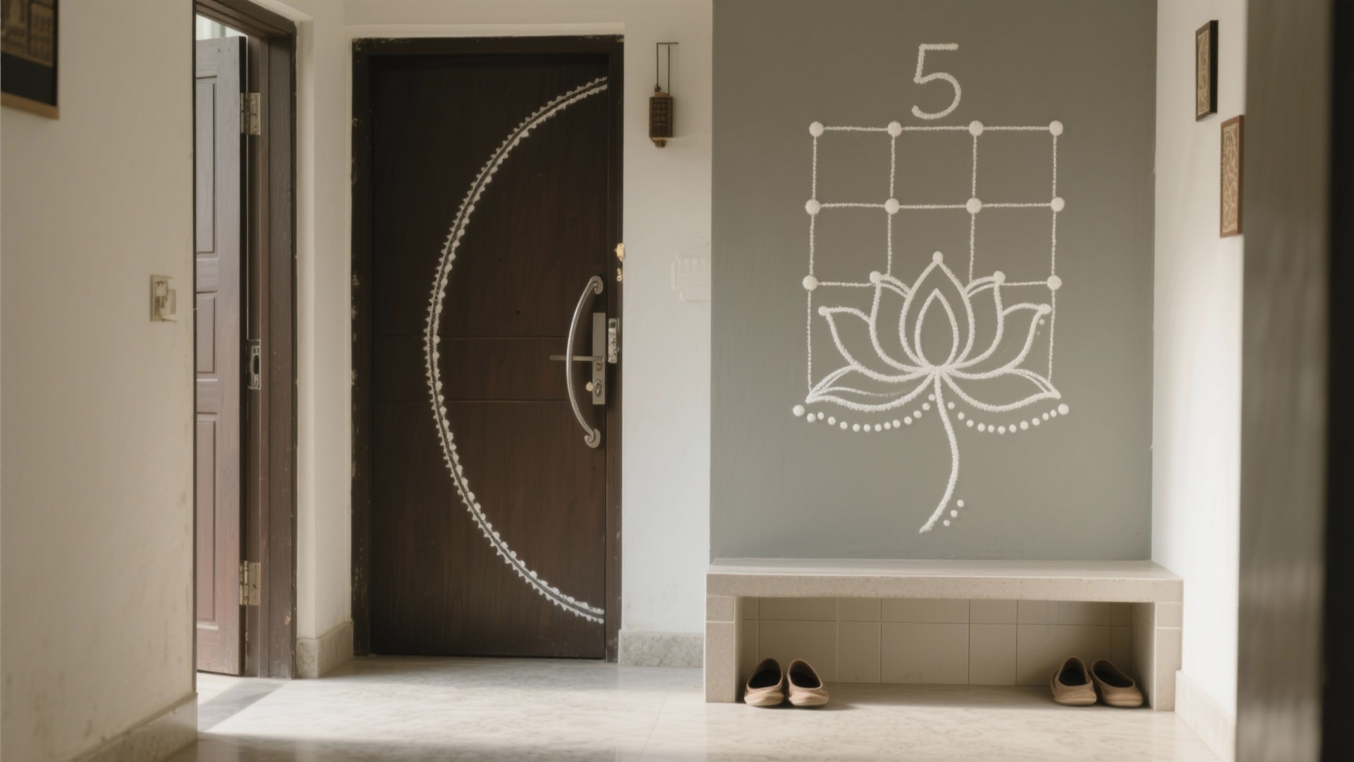 5 Laxmi Pooja Rangoli Designs for Small Homes