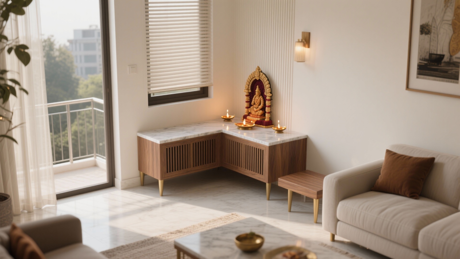 5 Mandir Design in Living Room Ideas That Work