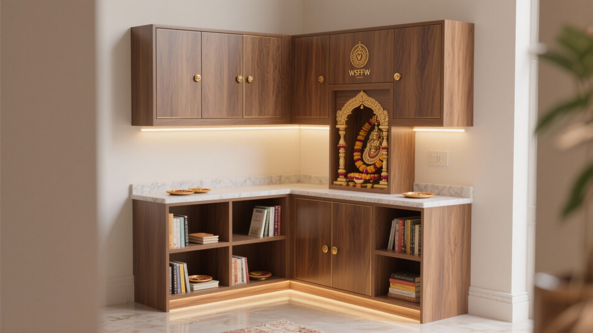 5 Corner Pooja Unit Designs for Small Homes