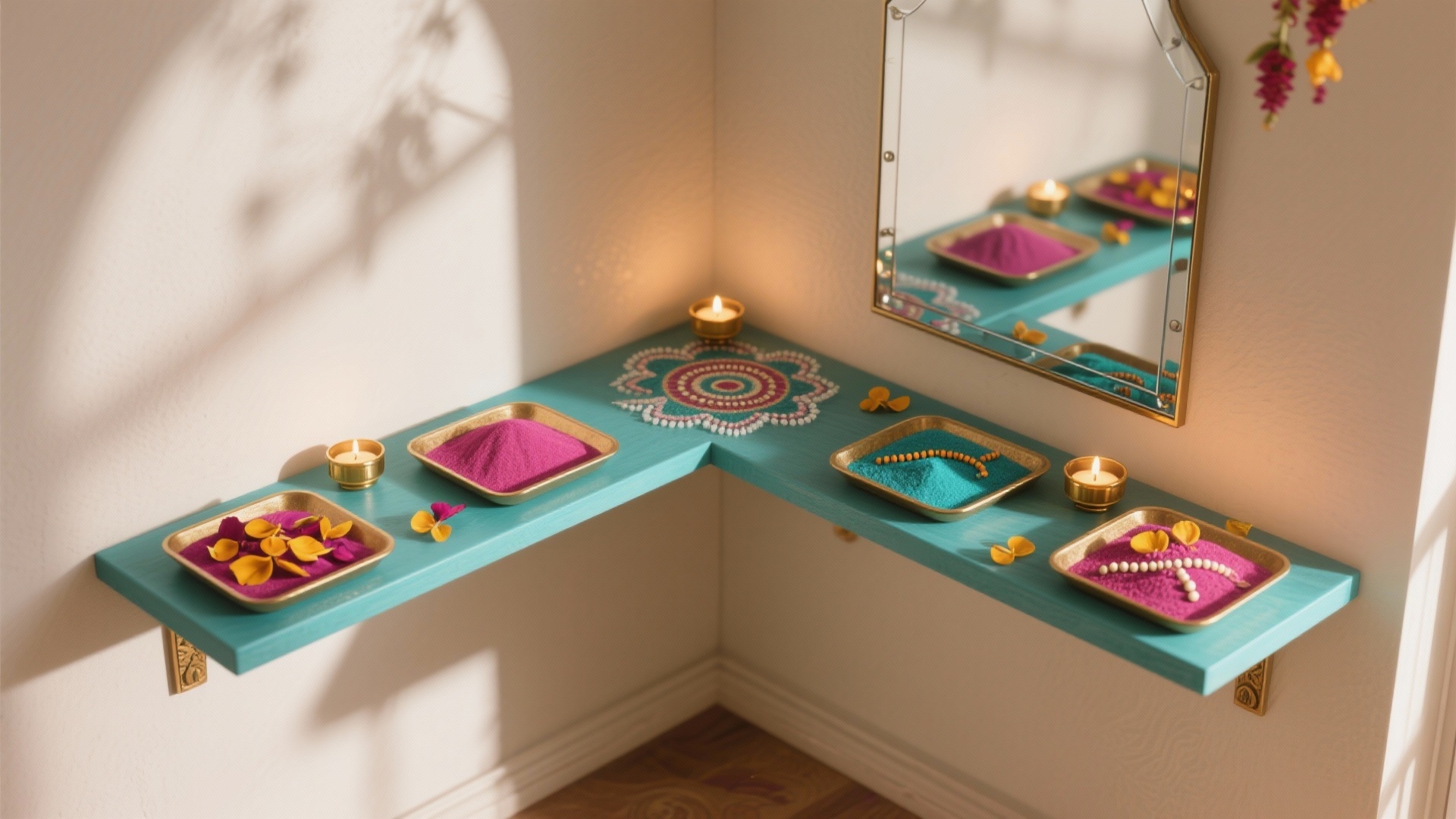 Empty Corner? 5 Wall Corner Rangoli Design Ideas