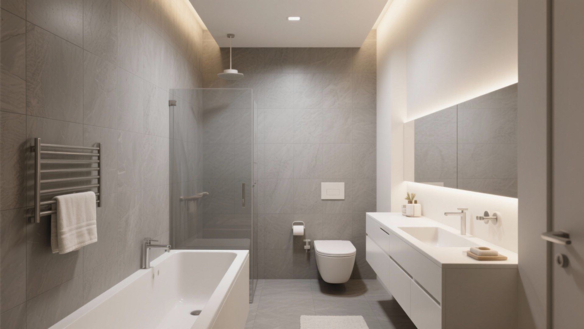 Gray and White Bathroom Tile Ideas - 5 Inspiring Looks