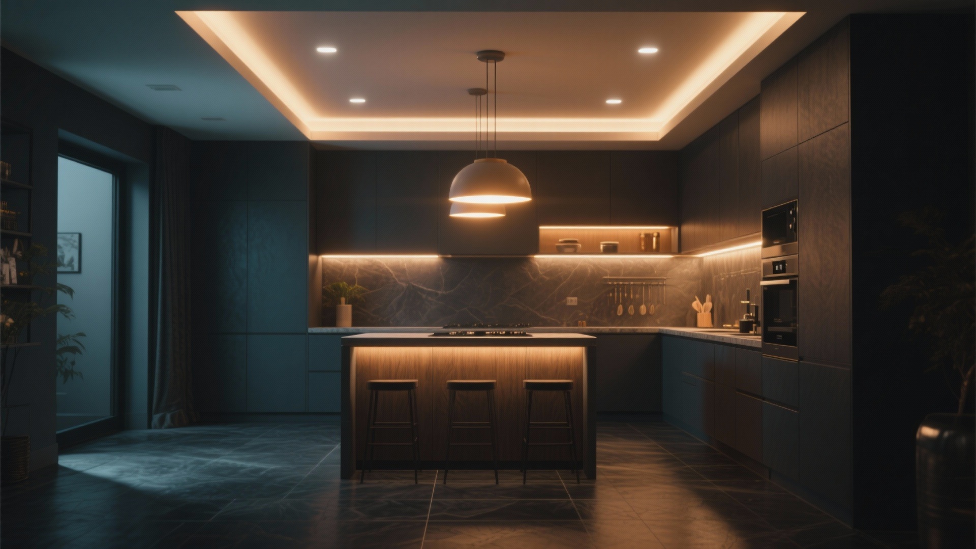 Kitchen Design with Black Floor Tiles — 5 Ideas