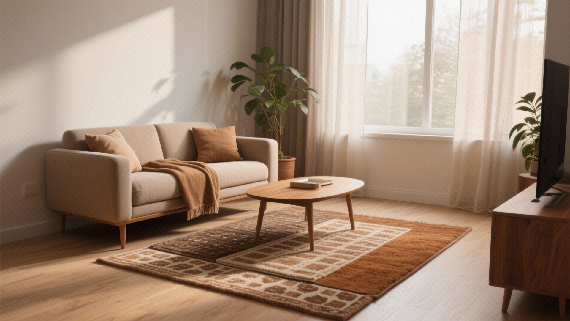 Light Brown Rugs: 5 Stylish Living Room Ideas
