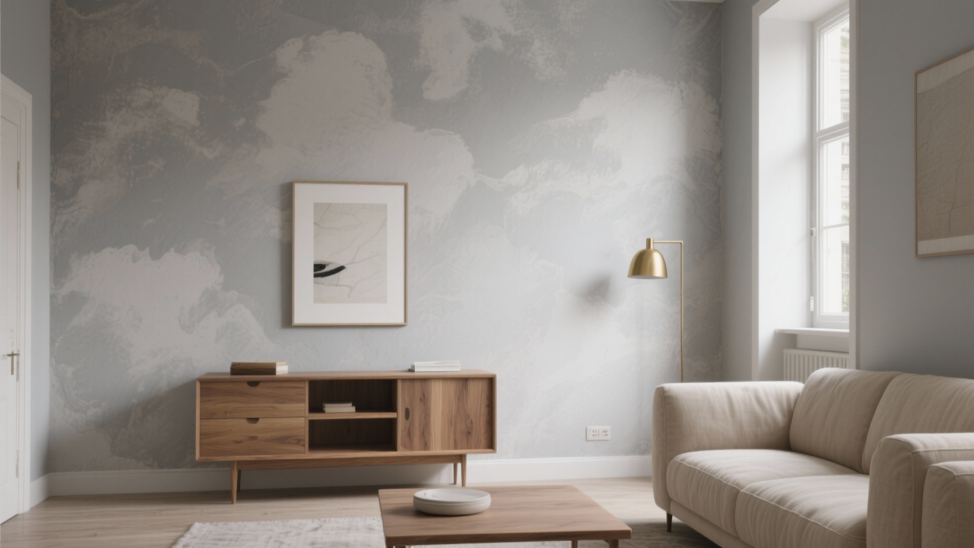 Small Room Feels Flat? Grey Wall Texture Design Fix