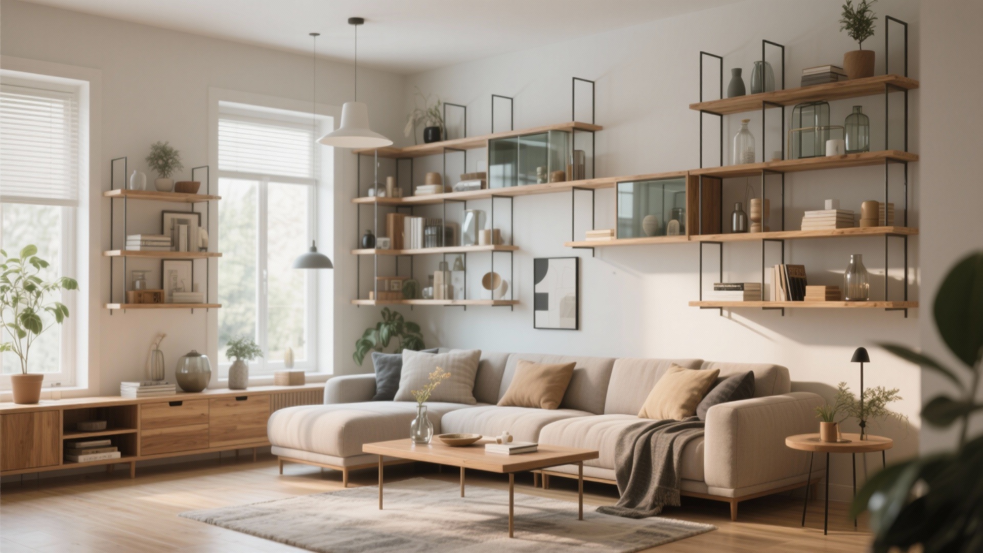 10 Living Room Corner Shelf Ideas