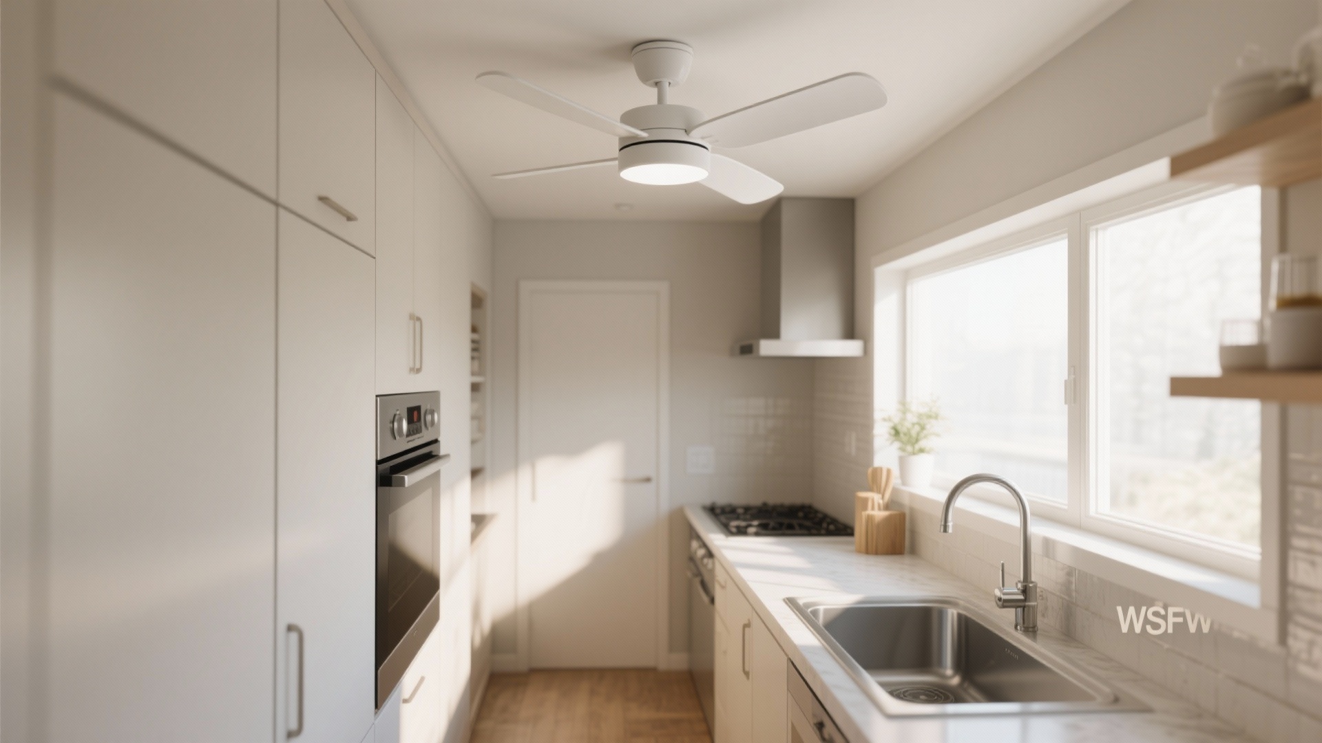 Small Kitchen Feels Hot? 10 Kitchen Ceiling Fan Ideas