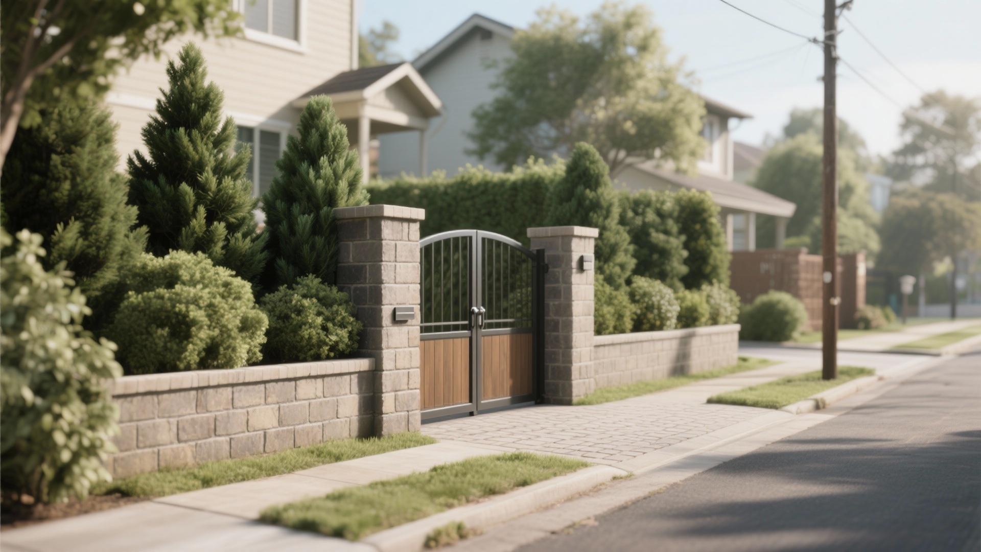 5 Simple Boundary Wall Design With Gate Ideas