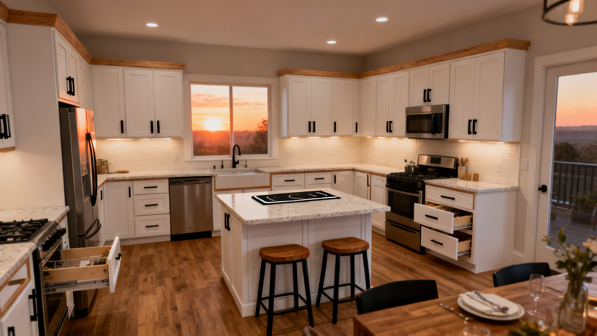 Rectangular Kitchen Design with Island: 5 Smart Ideas