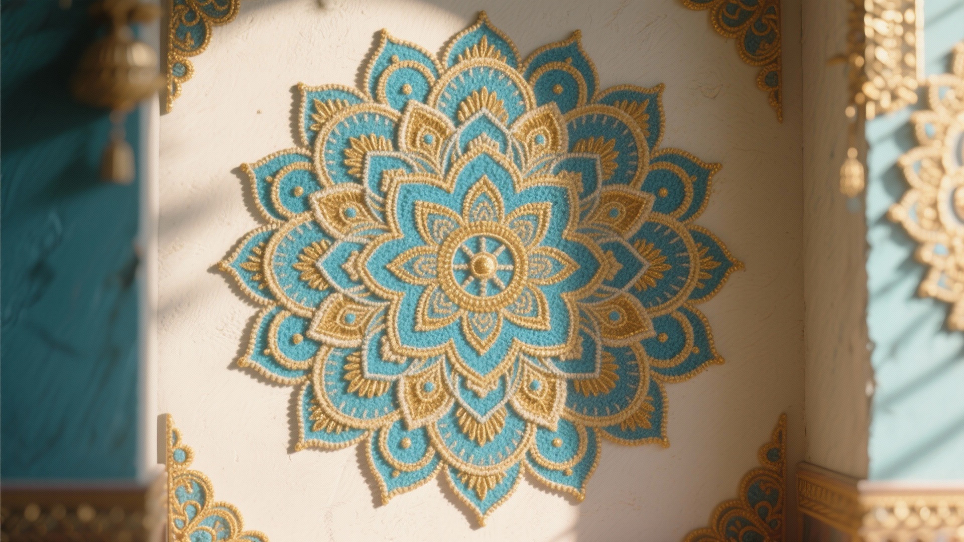 5 Wall Side Rangoli Design Ideas