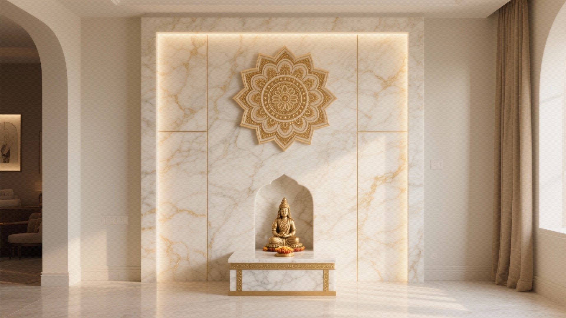 Pooja Room Wall Tiles Design: Small Space Feels Dull? 5 Fixes
