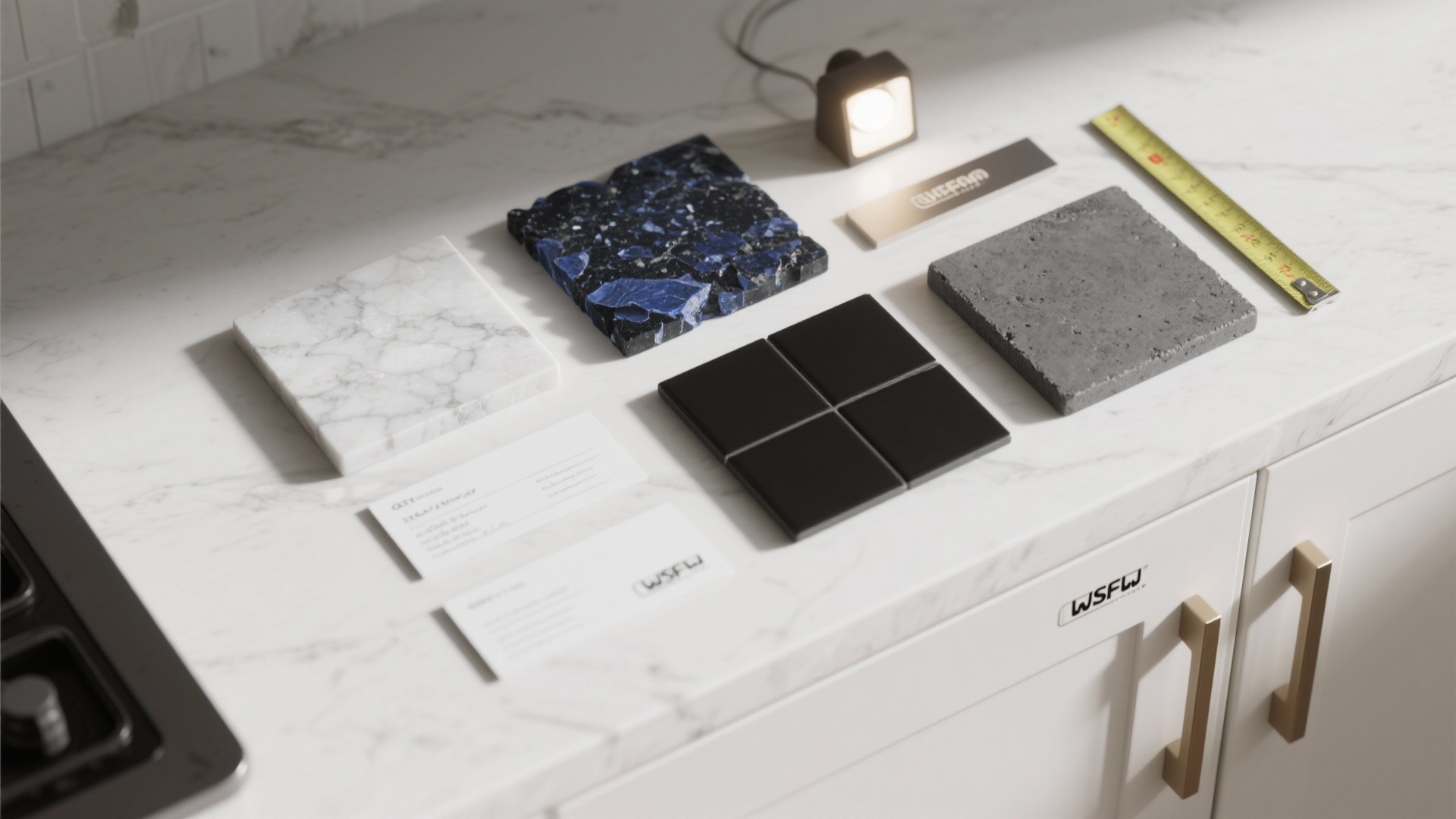 Dark Kitchen Countertops with White Cabinets — 5 Ideas