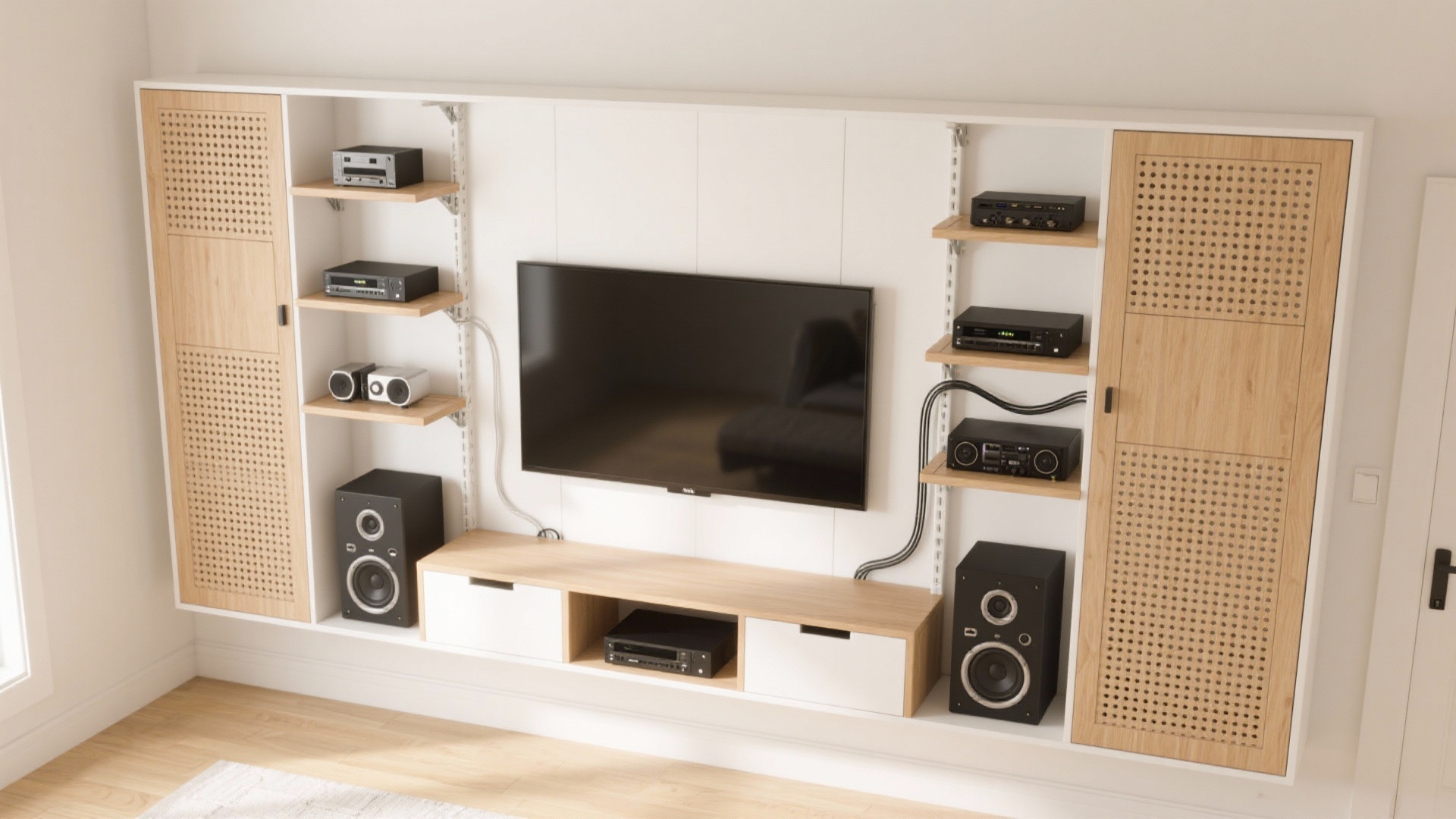 5 wall racks designs for living rooms that work