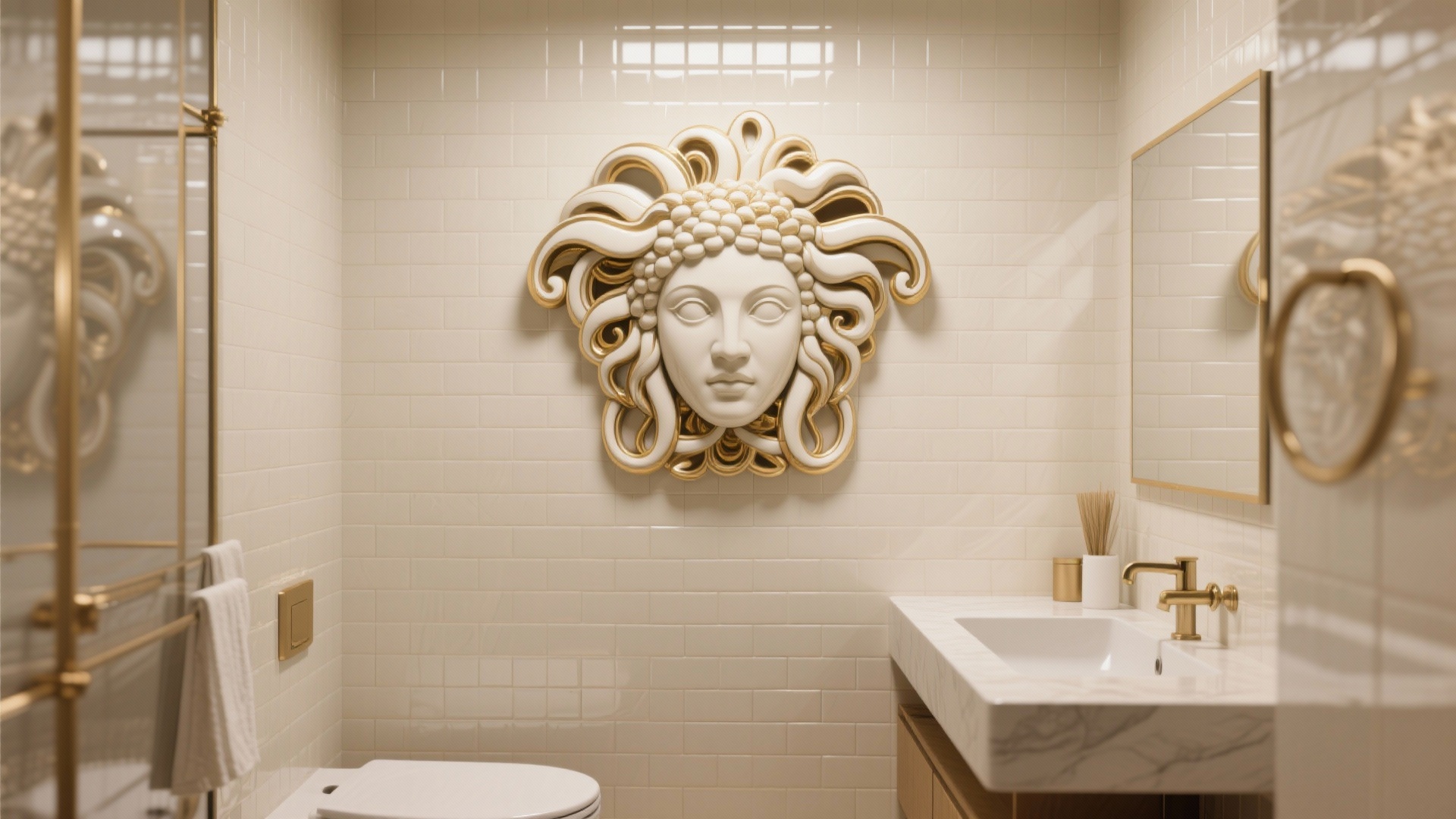 Small Bathroom Feels Plain? Versace Bathroom Decor Fix