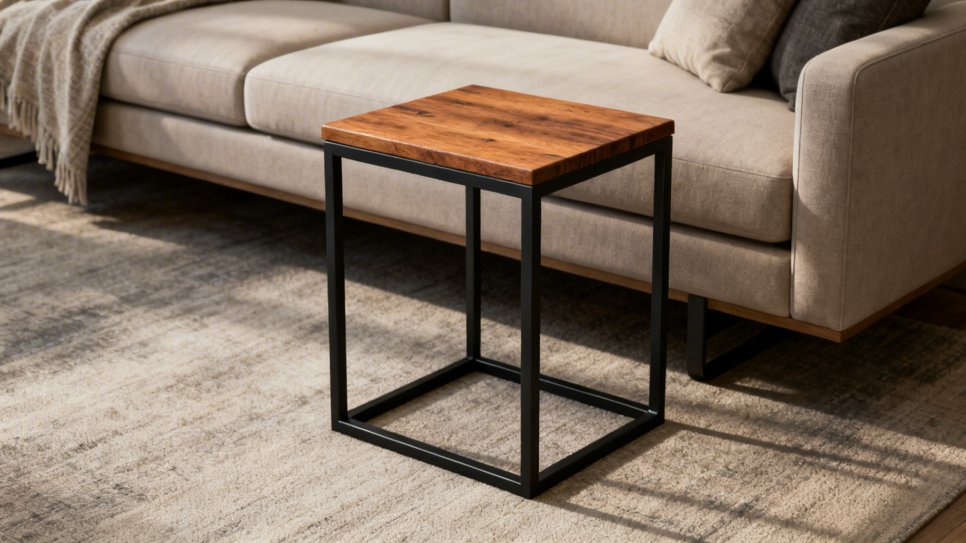 Farmhouse End Tables to Fix a Cluttered Living Room