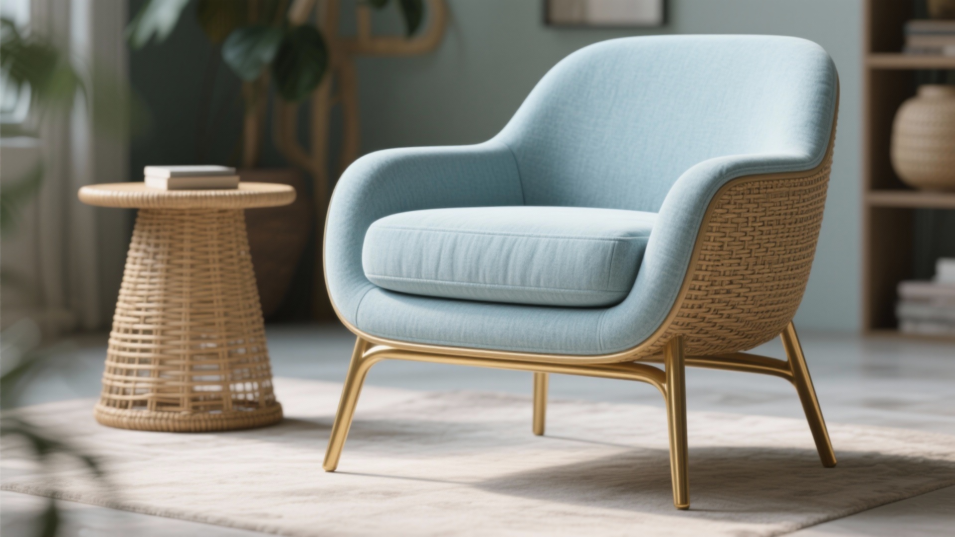 Small Living Room Feels Smaller? Try One Light Blue Chair