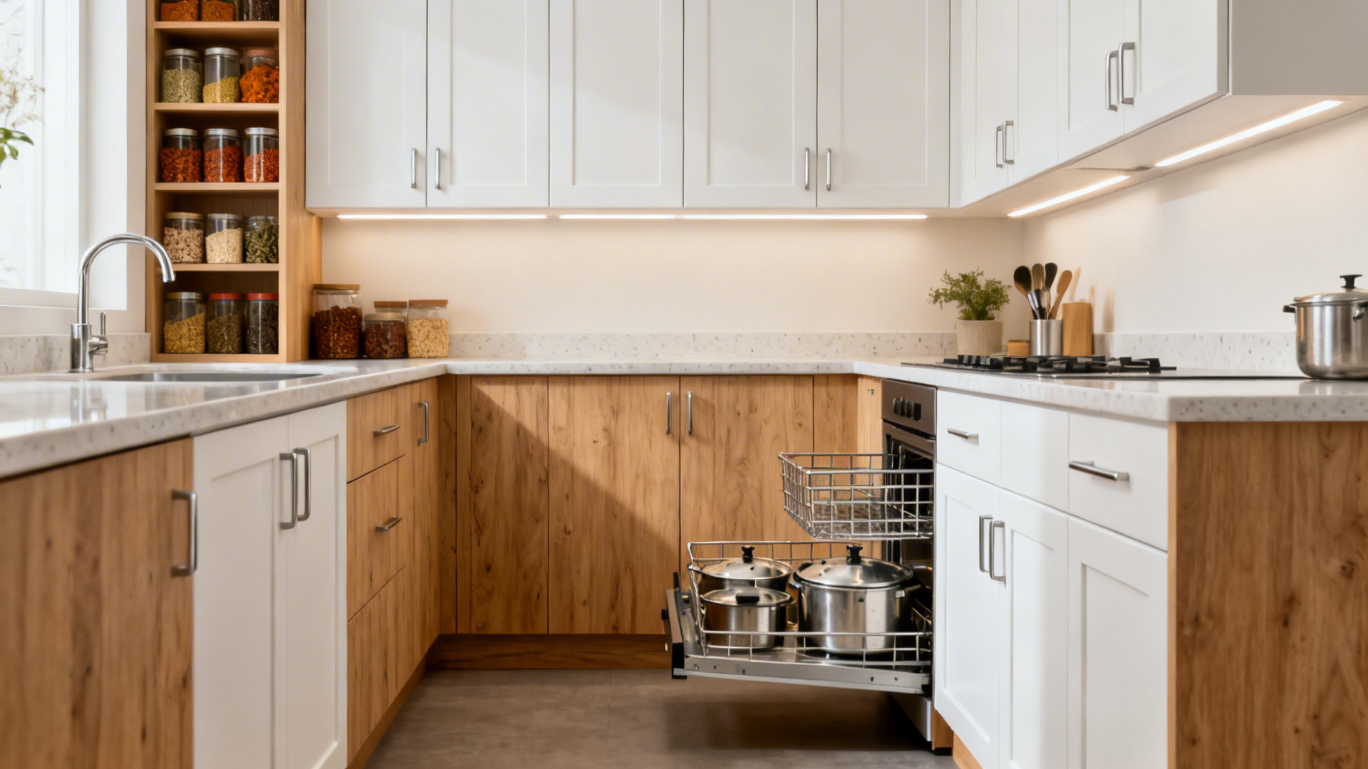 Cramped Flat Kitchen? 5 Indian Small Kitchen Cabinet Fixes