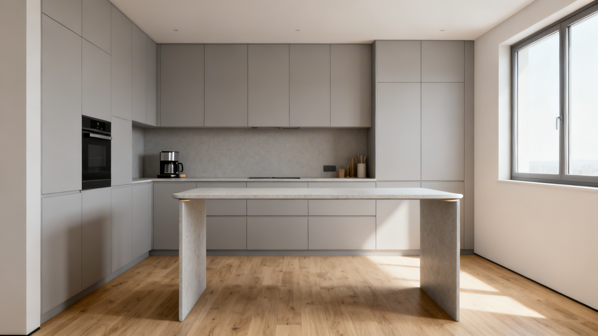 Small Kitchen Feels Cramped? L-Shaped Kitchen Slab Design Fix