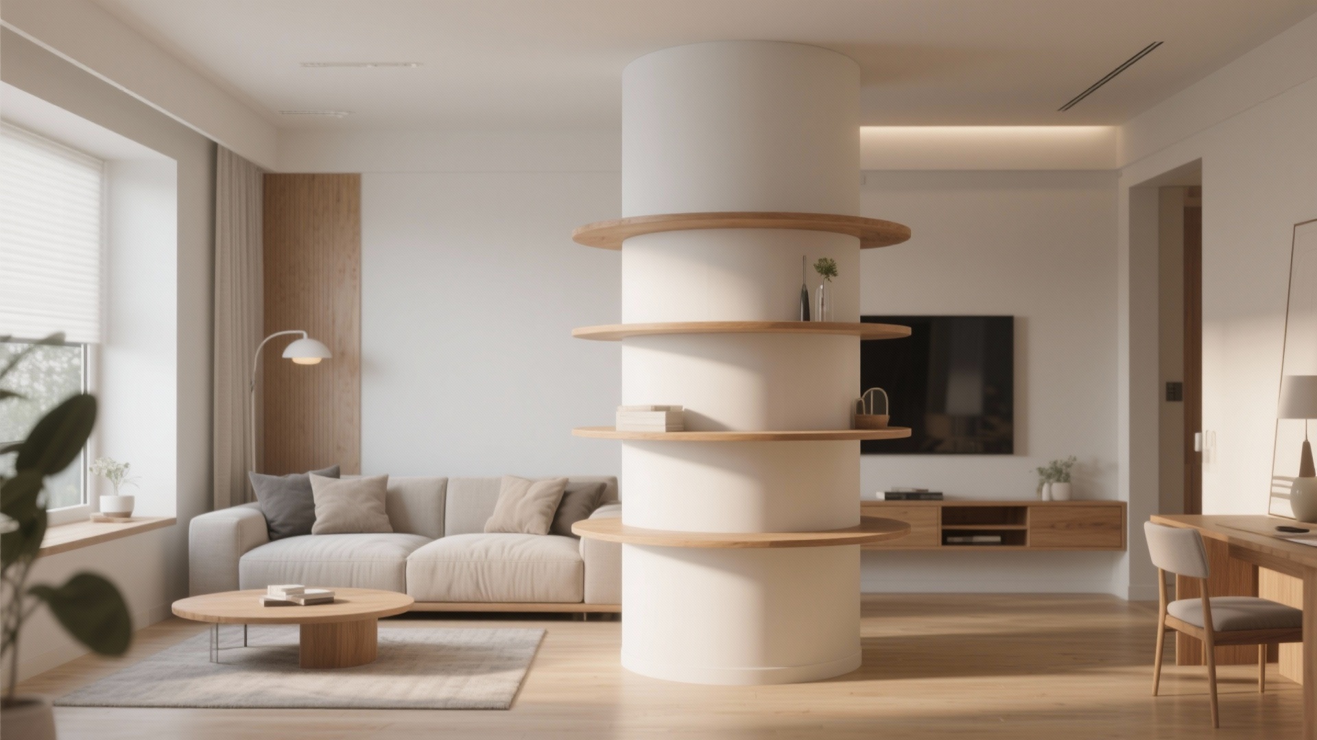 10 Inspiring Living Room Column Ideas