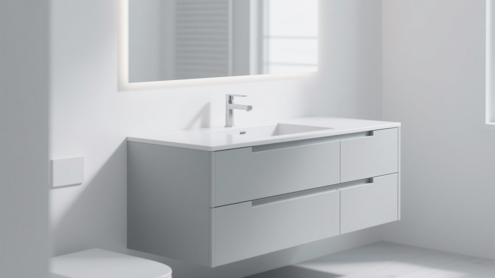 10 Light Grey Vanity Bathroom Ideas from a Designer