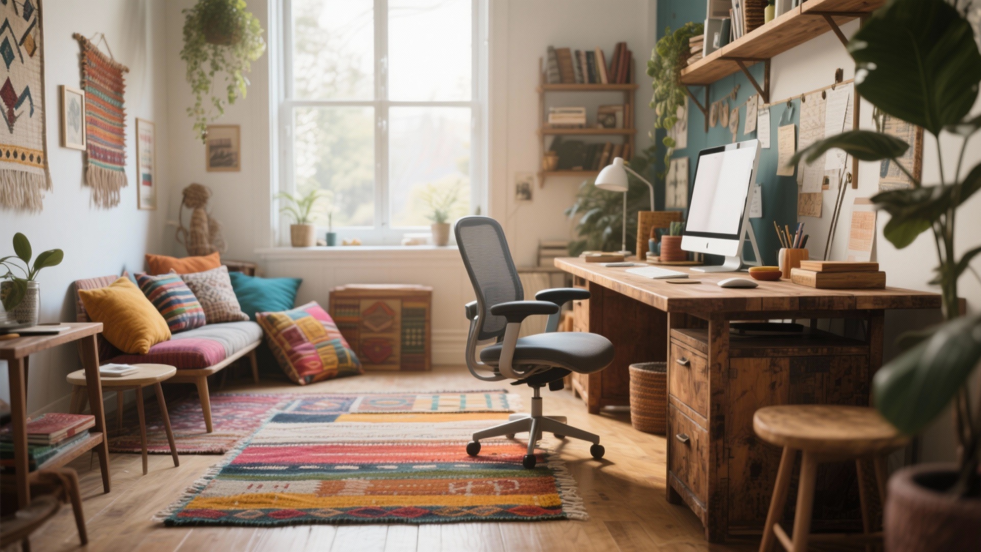 Office Feels Cold? 10 Boho Office Ideas That Add Warmth