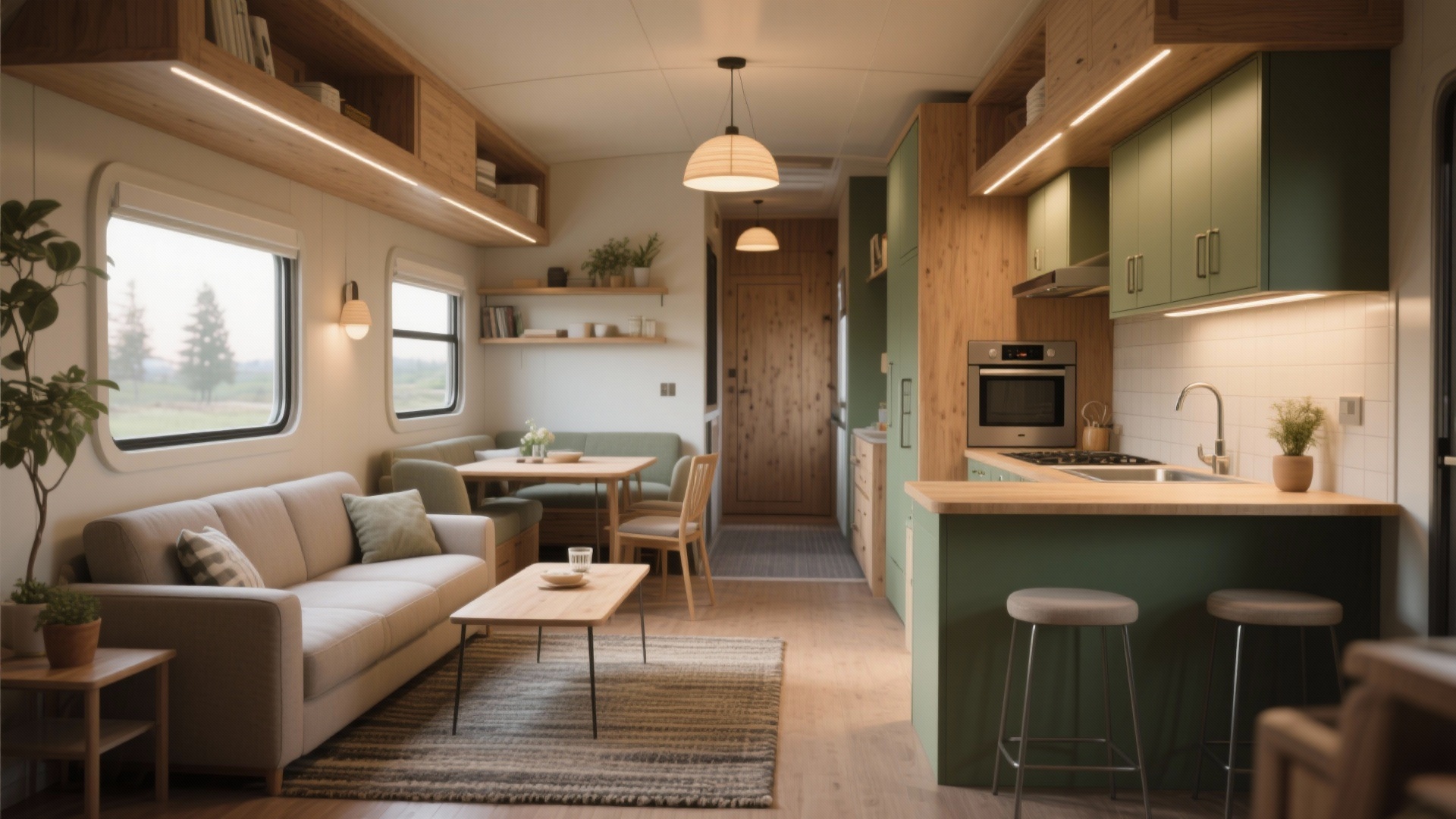 Two-Bedroom One-Bath Mobile Home: 5 Design Ideas