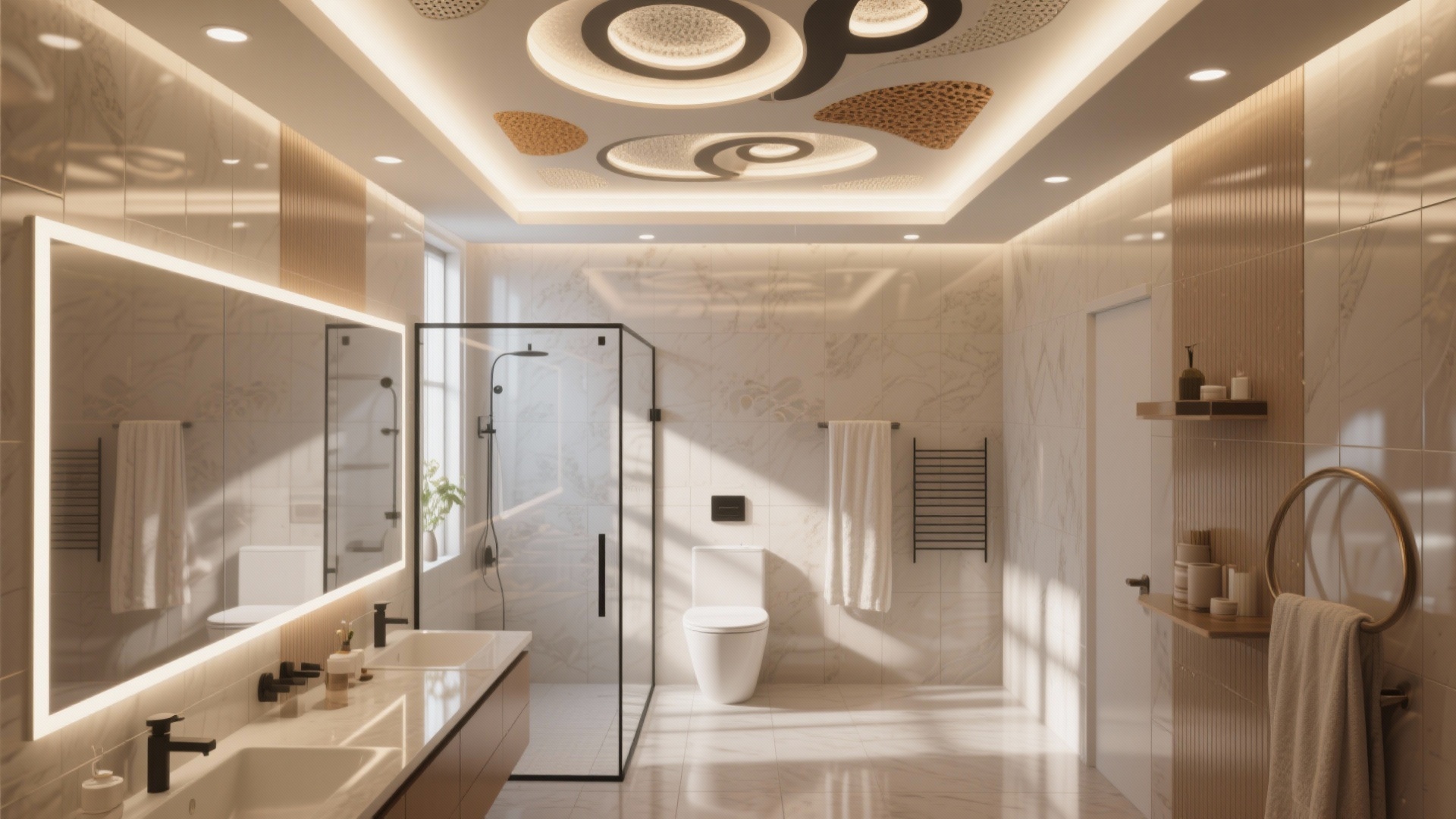 5 Stunning Bathroom POP Ceiling Design Ideas