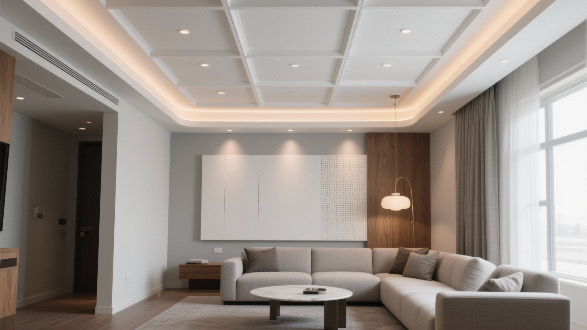 Living Room Modern False Ceiling Design: 5 Fixes for Low or Plain Ceilings