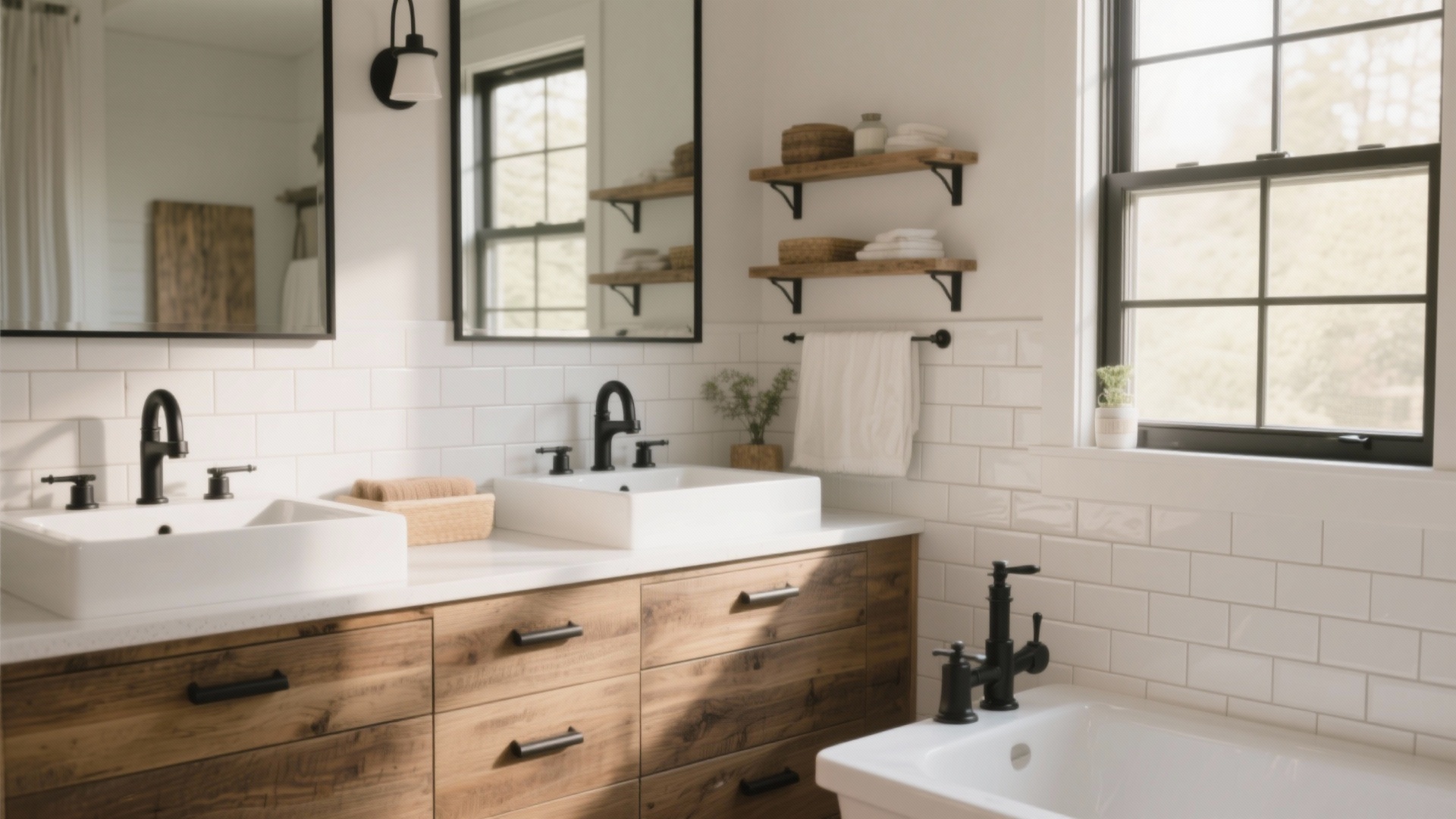 Bathroom Feels Flat? 10 Modern Farmhouse Bathroom Tile Ideas