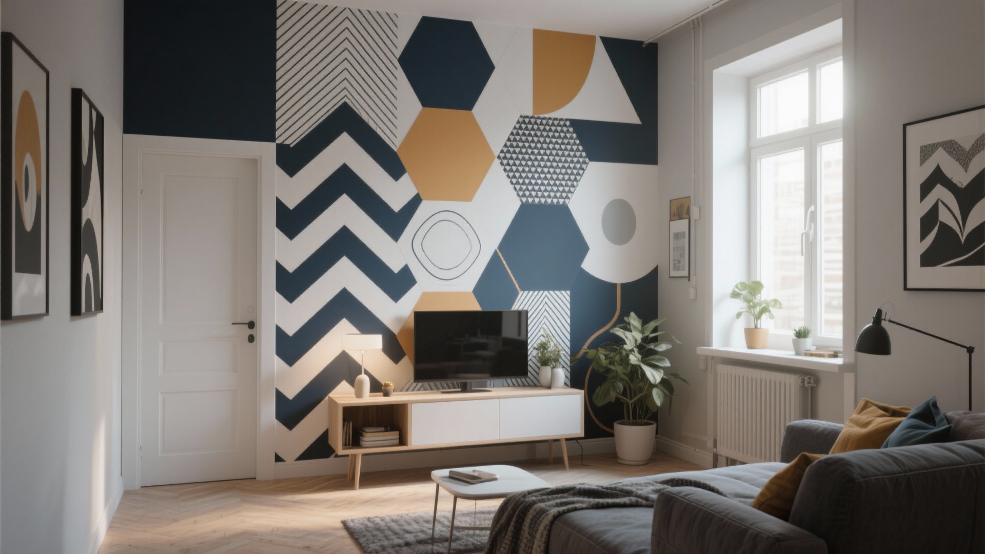 Small Room Walls Feel Flat? 5 Geometric Wall Design Ideas