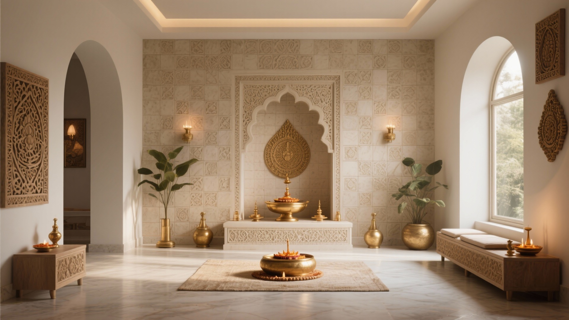 Pooja Room Wall Tiles: 5 Ideas If Your Mandir Looks Plain
