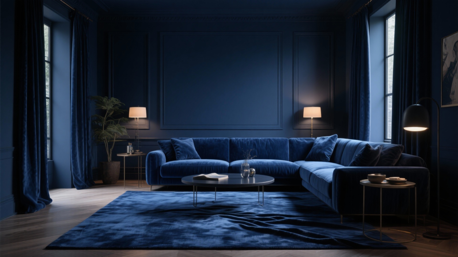 10 Navy Blue Living Room Ideas