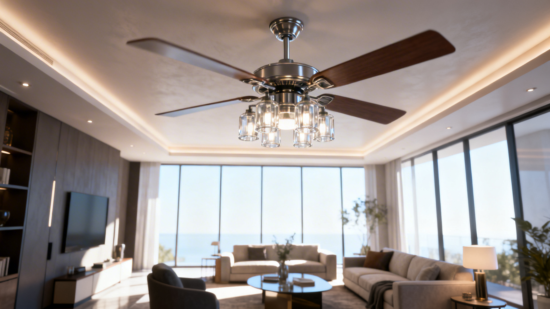 Living Room Feels Dark? 5 Ceiling Fan Lights That Save Space