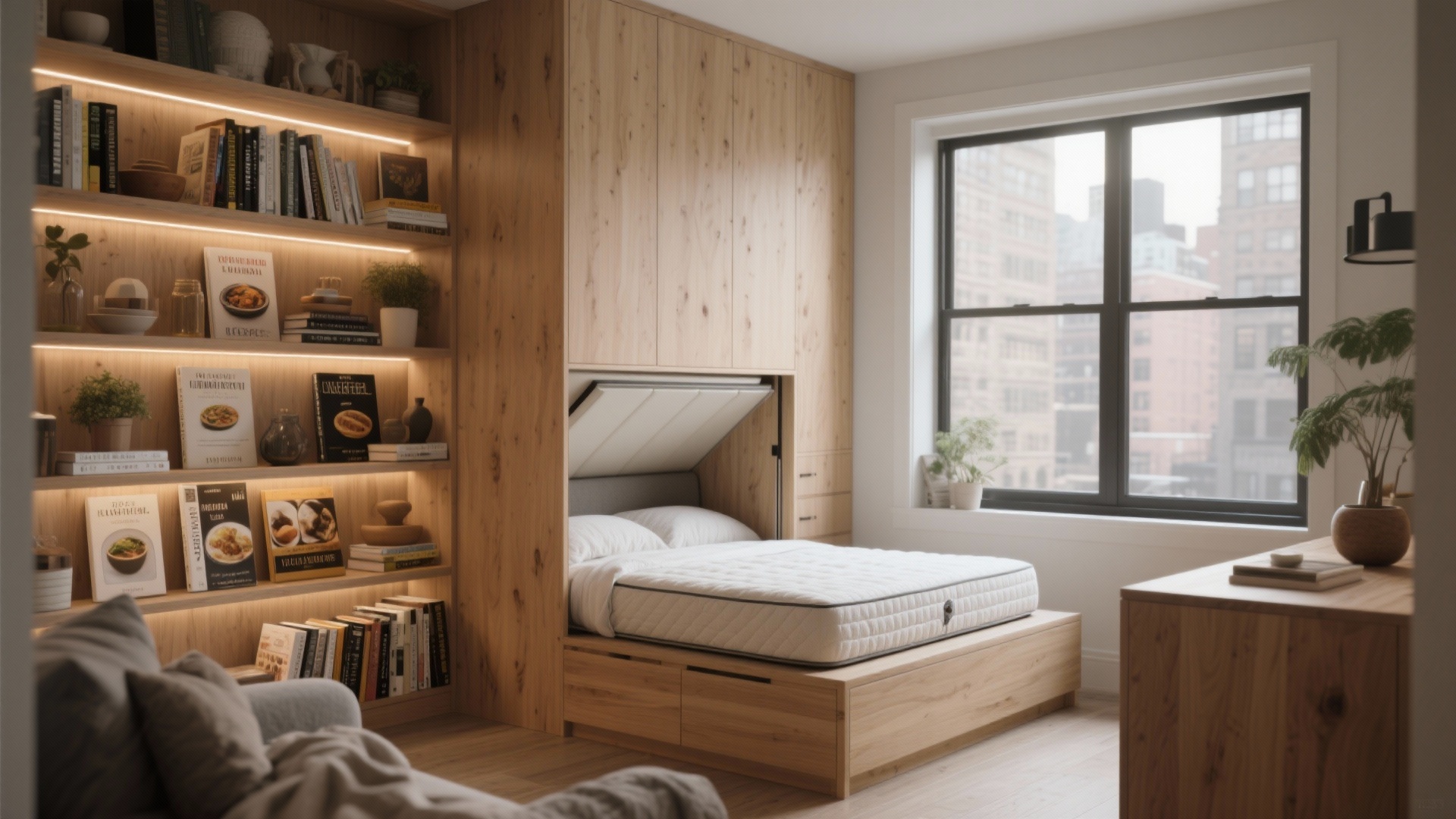 Small Apartment Still Feels Cramped? Murphy Bed Ideas